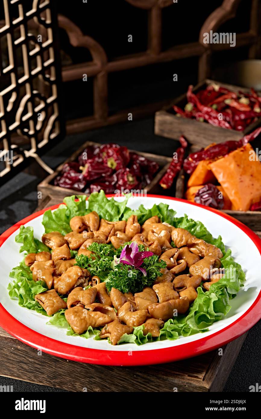 Sichuan and Chongqing hot pot ingredients marinated pig intestines ...