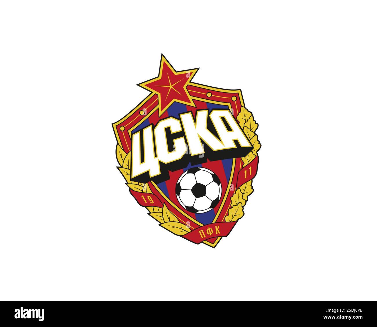 Rotated to left, CSKA Moscow logo, Soccer, Logo Stock Photo - Alamy
