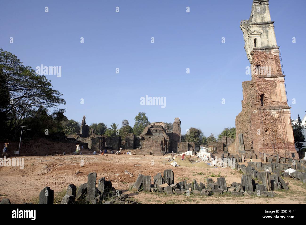 Tower of Church of St. Augustine, UNESCO World Heritage, Old Goa, Velha ...