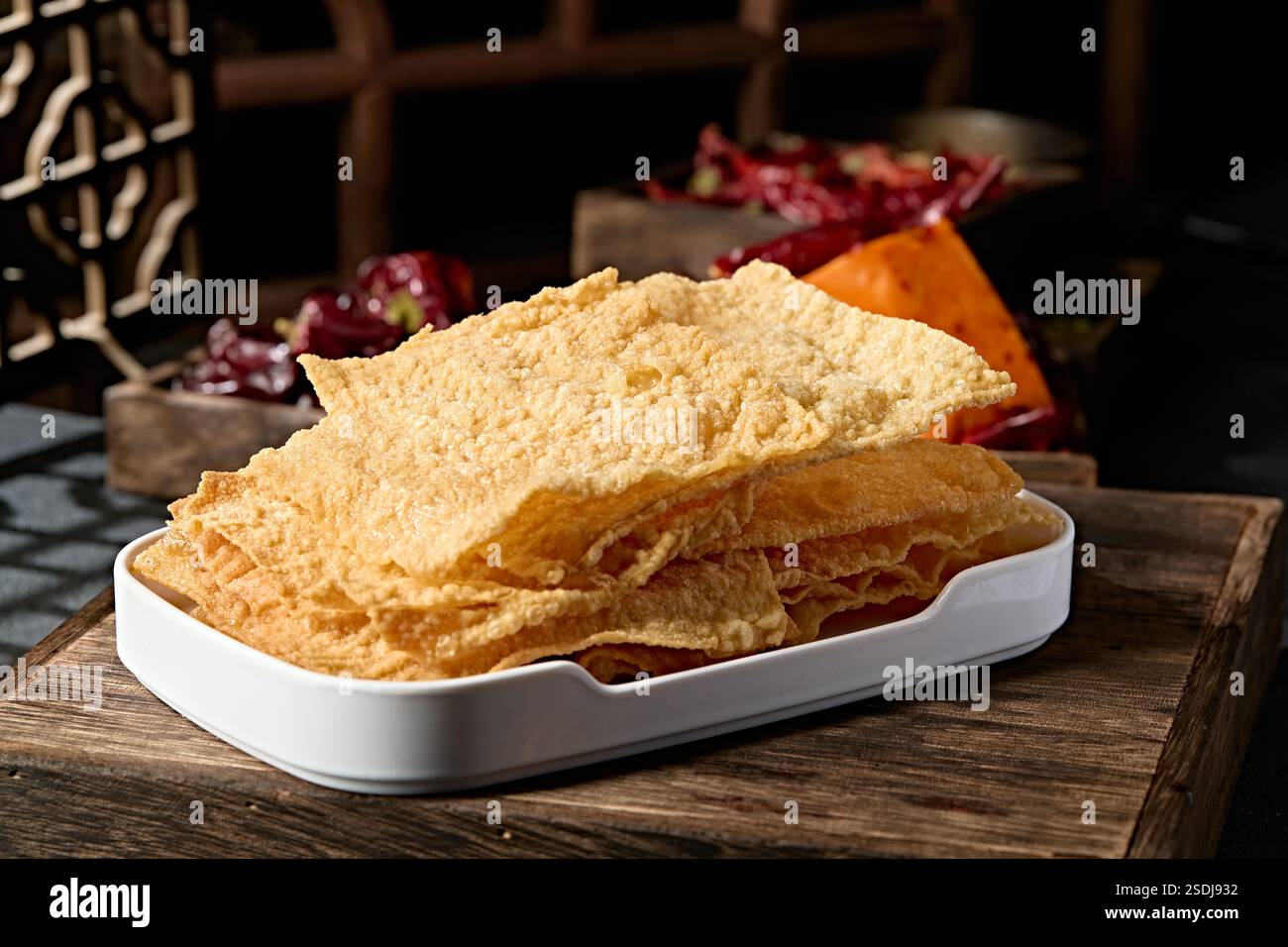 Hot pot ingredients fried bean curd skin Stock Photo - Alamy