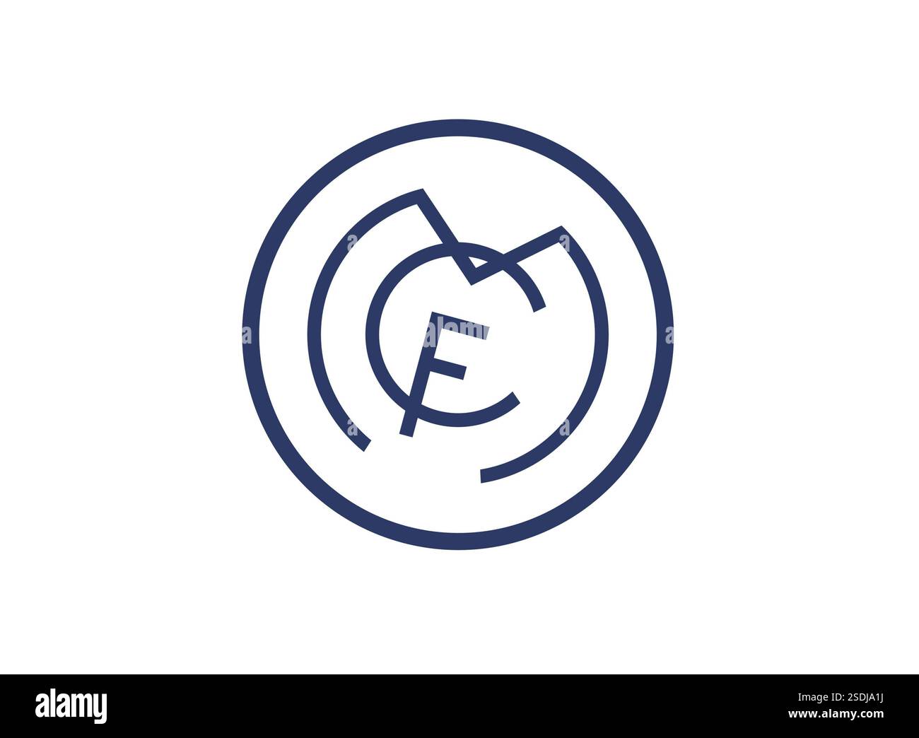 Rotated to right, Real Madrid 1908, Soccer, Historic Logo from 1908 ...