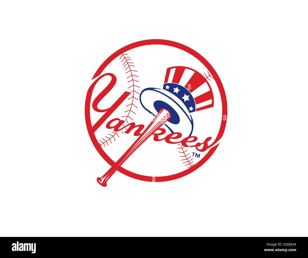 Rotated to right, New York Yankees logo, Baseball, Logo Stock Photo - Alamy