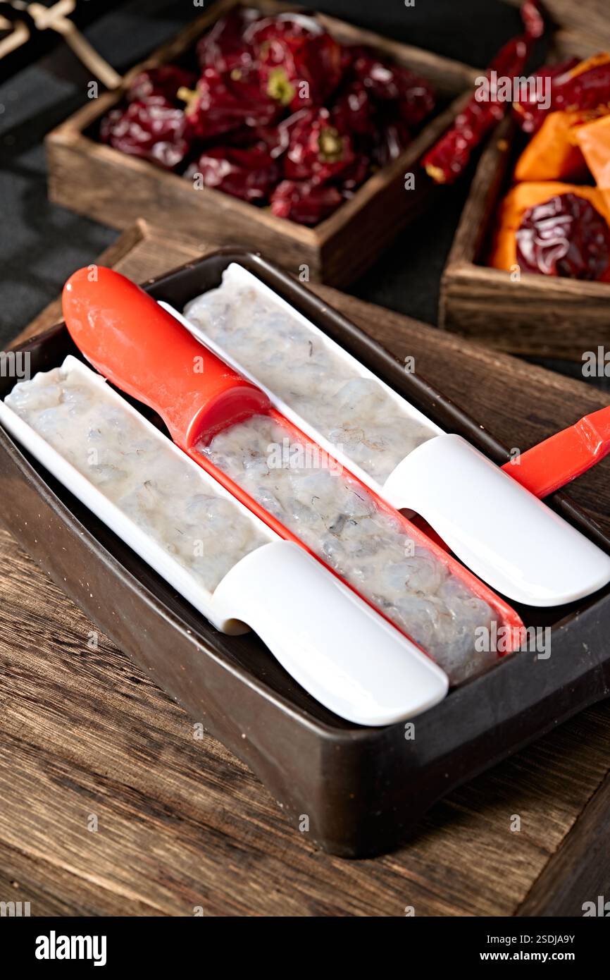 Hot pot ingredients: fresh shrimp paste, shrimp paste, shrimp mince ...