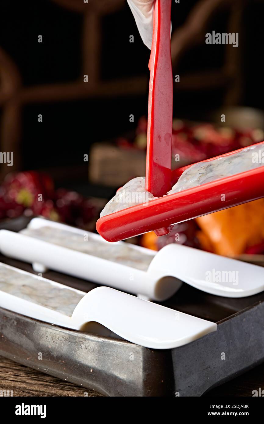 Hot pot ingredients: fresh shrimp paste, shrimp paste, shrimp mince ...