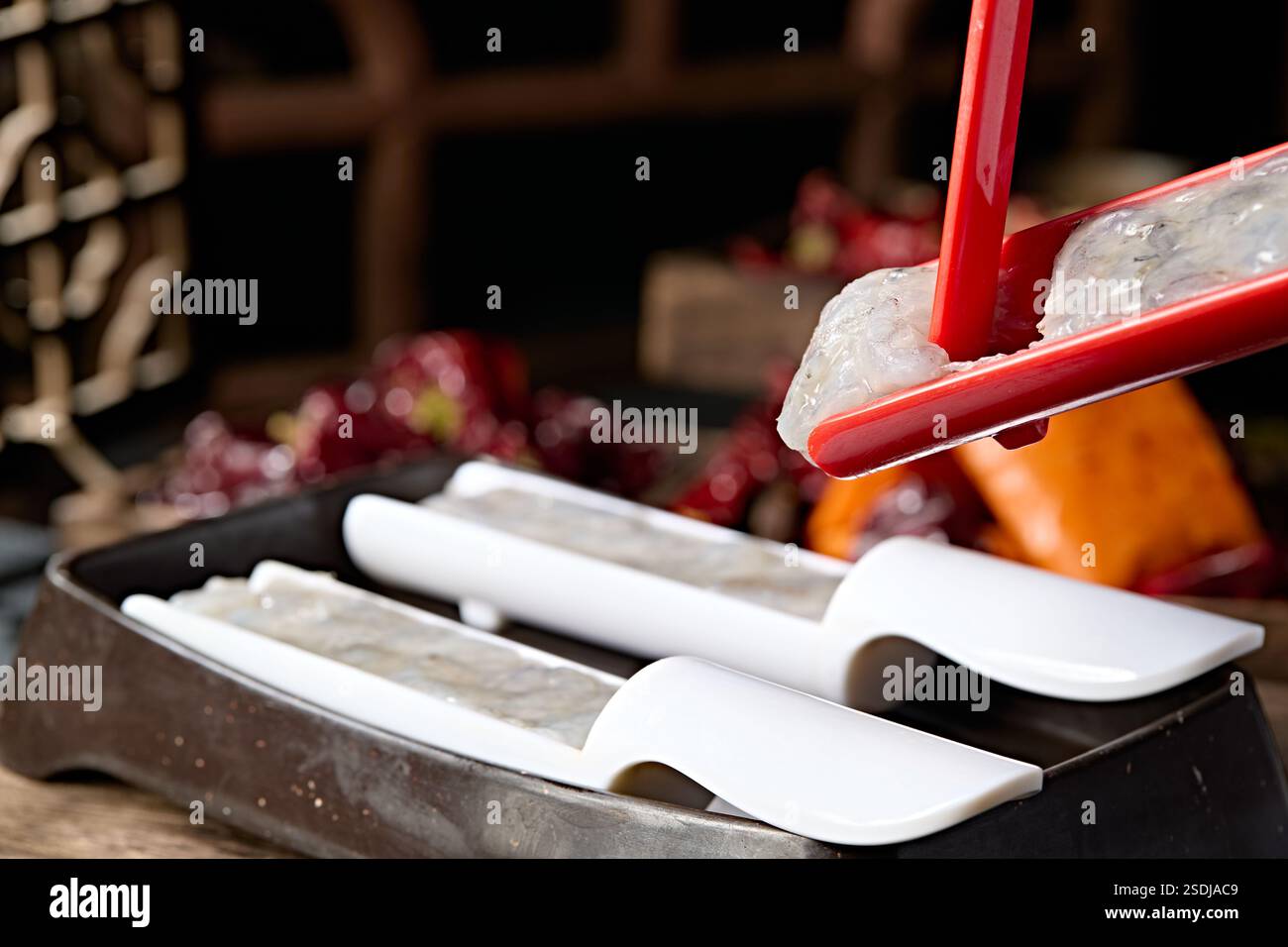 Hot pot ingredients: fresh shrimp paste, shrimp paste, shrimp mince ...