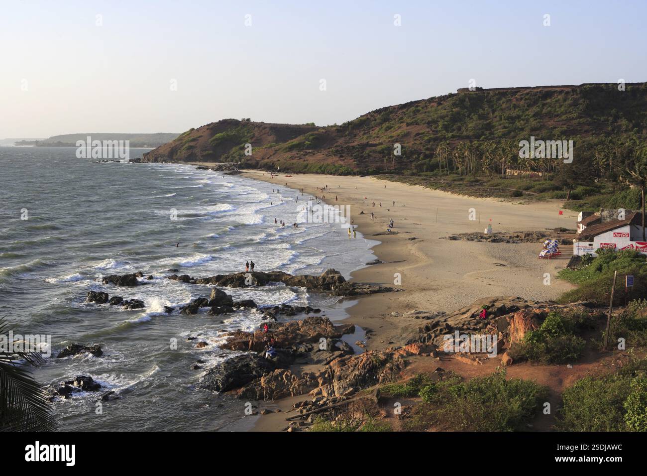 Aerial view of Vagator beach, Goa, India, Asia Stock Photo - Alamy