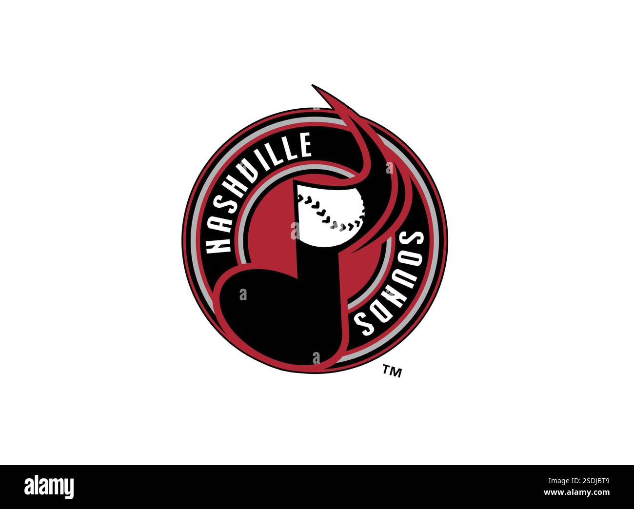 Rotated to right, Nashville Sounds Logo 1998 1, Baseball, Logo Stock ...