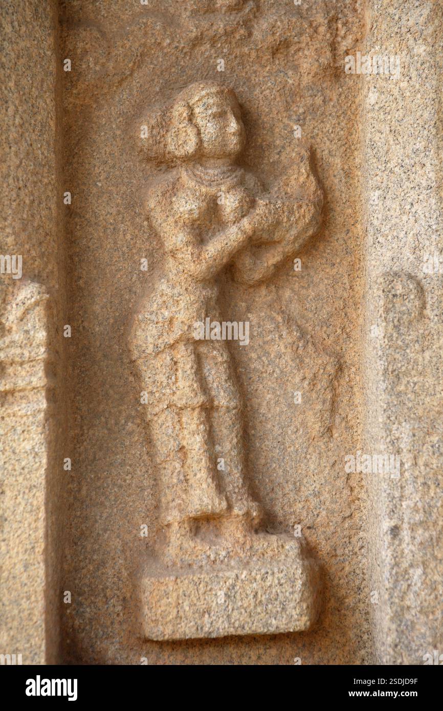 Statue carved in Ramchandra temple, Hazara rama, Hampi, Vijayanagar ...