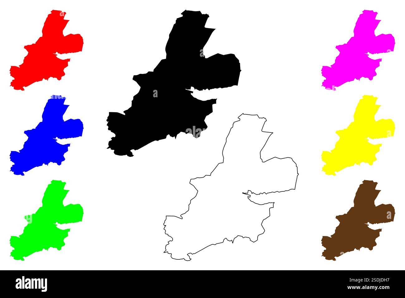 Vejle city (Denmark) map vector illustration, scribble sketch Vejle map ...