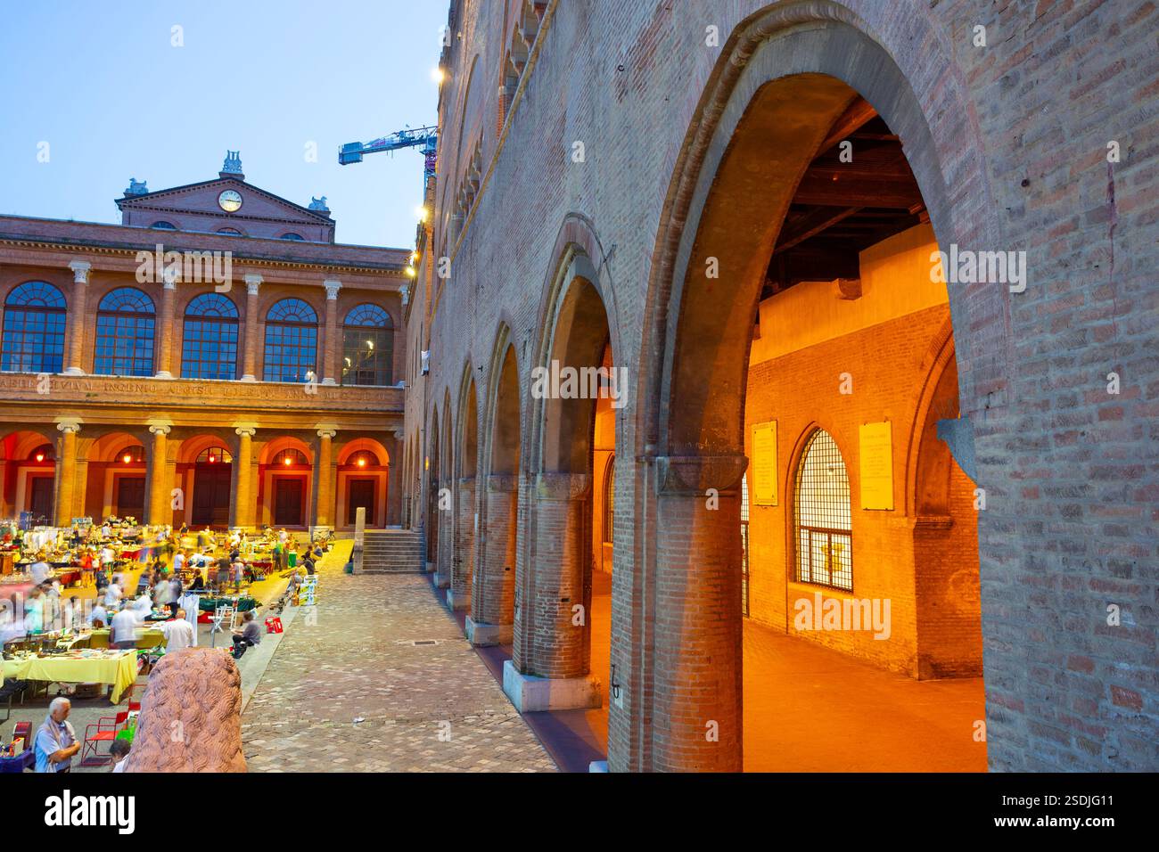 RIMINI, ITALY - JUNE 27, 2014: Street in the old town at night Stock ...