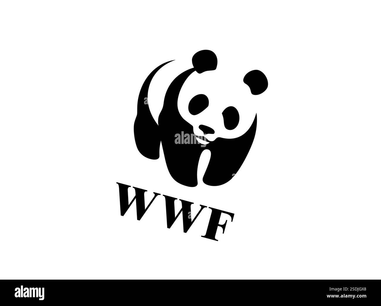 Turned to the right, WWF logo 1986, organisation, historical logo from ...