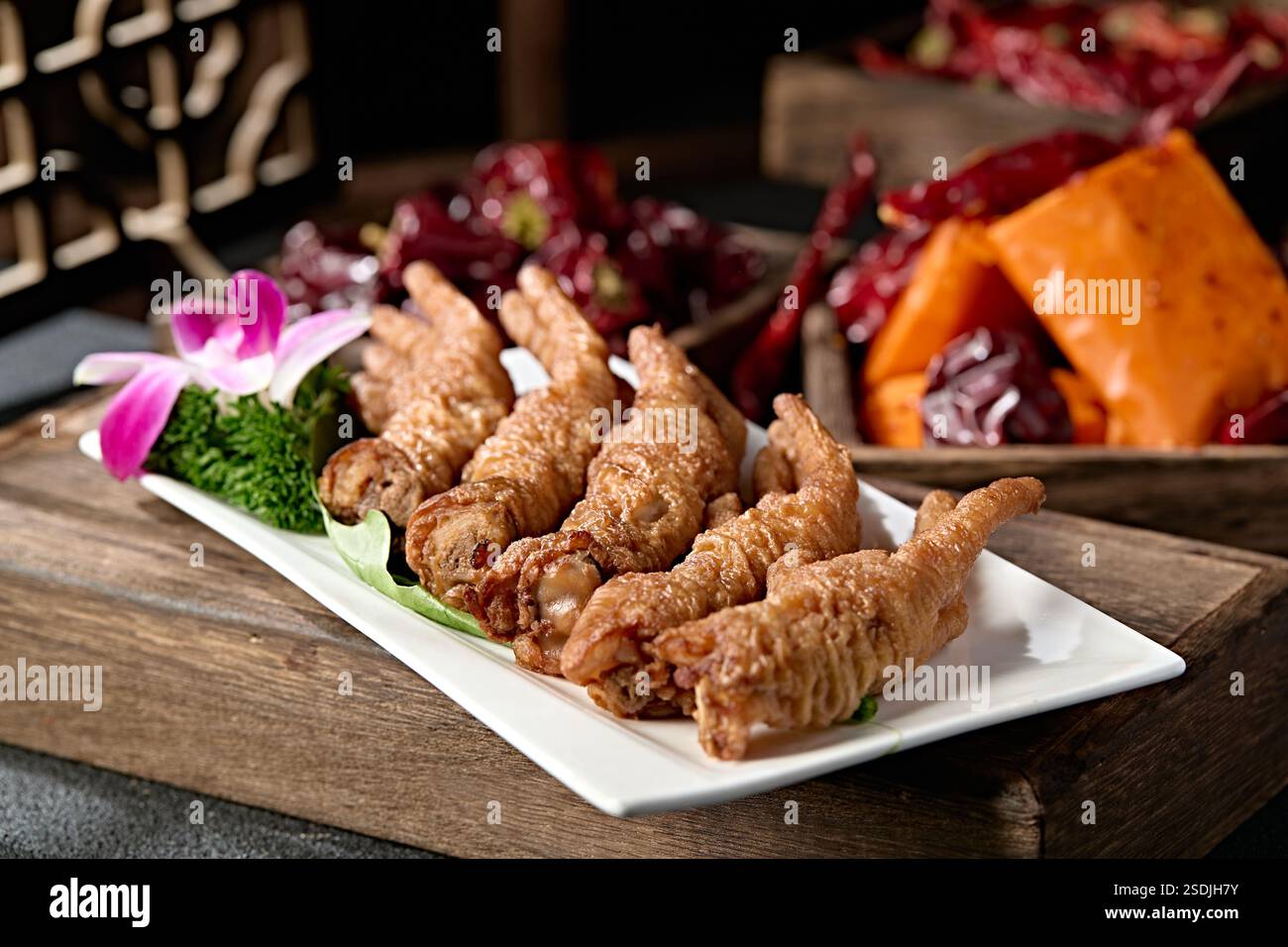 Hot pot ingredients: tiger skin chicken feet Stock Photo - Alamy