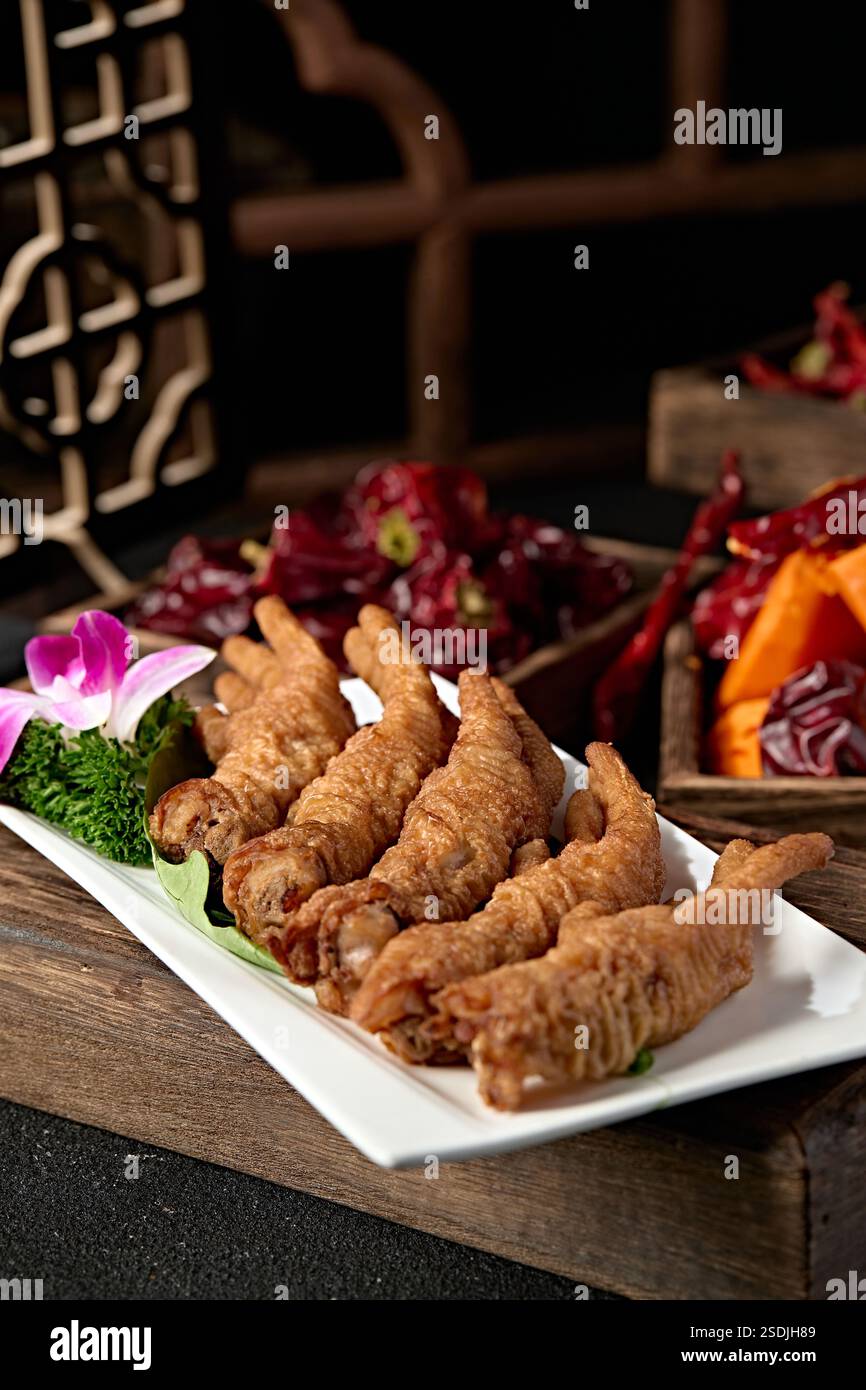 Hot pot ingredients: tiger skin chicken feet Stock Photo - Alamy