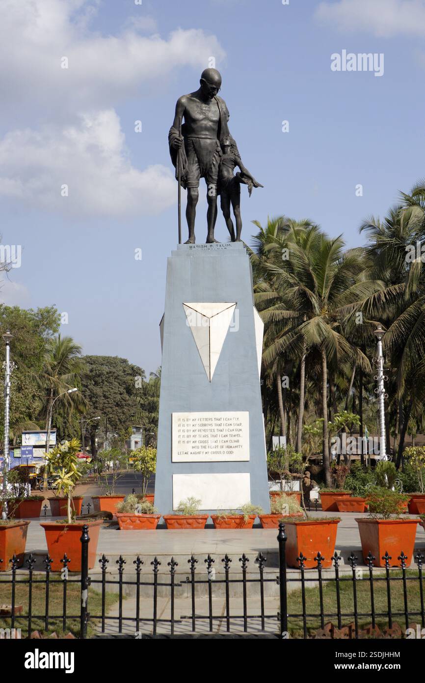 Statue Of Mahatma Gandhi And Local Village Girl Made By Artist Harish B ...