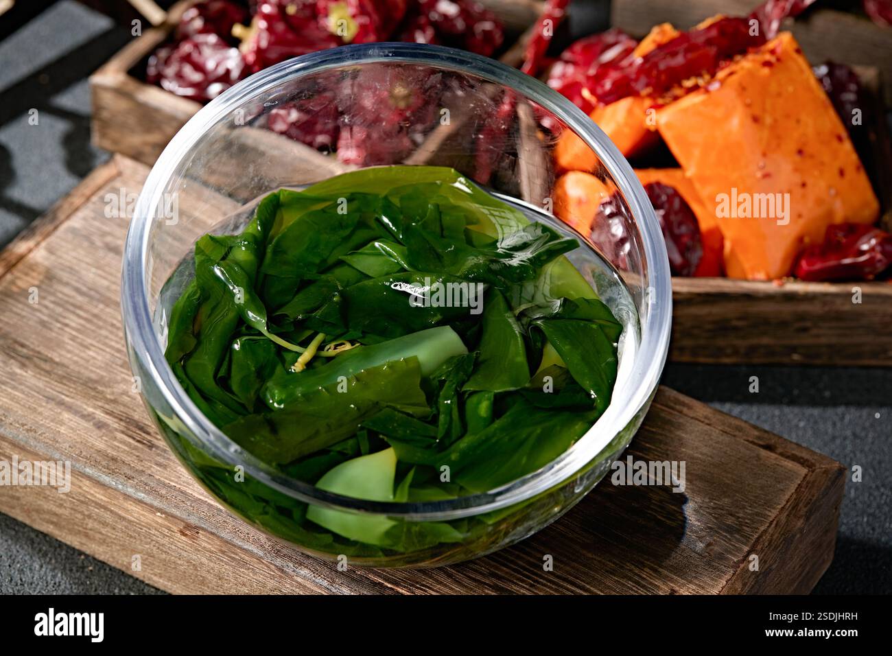 Delicious salt water kelp seedlings Stock Photo - Alamy