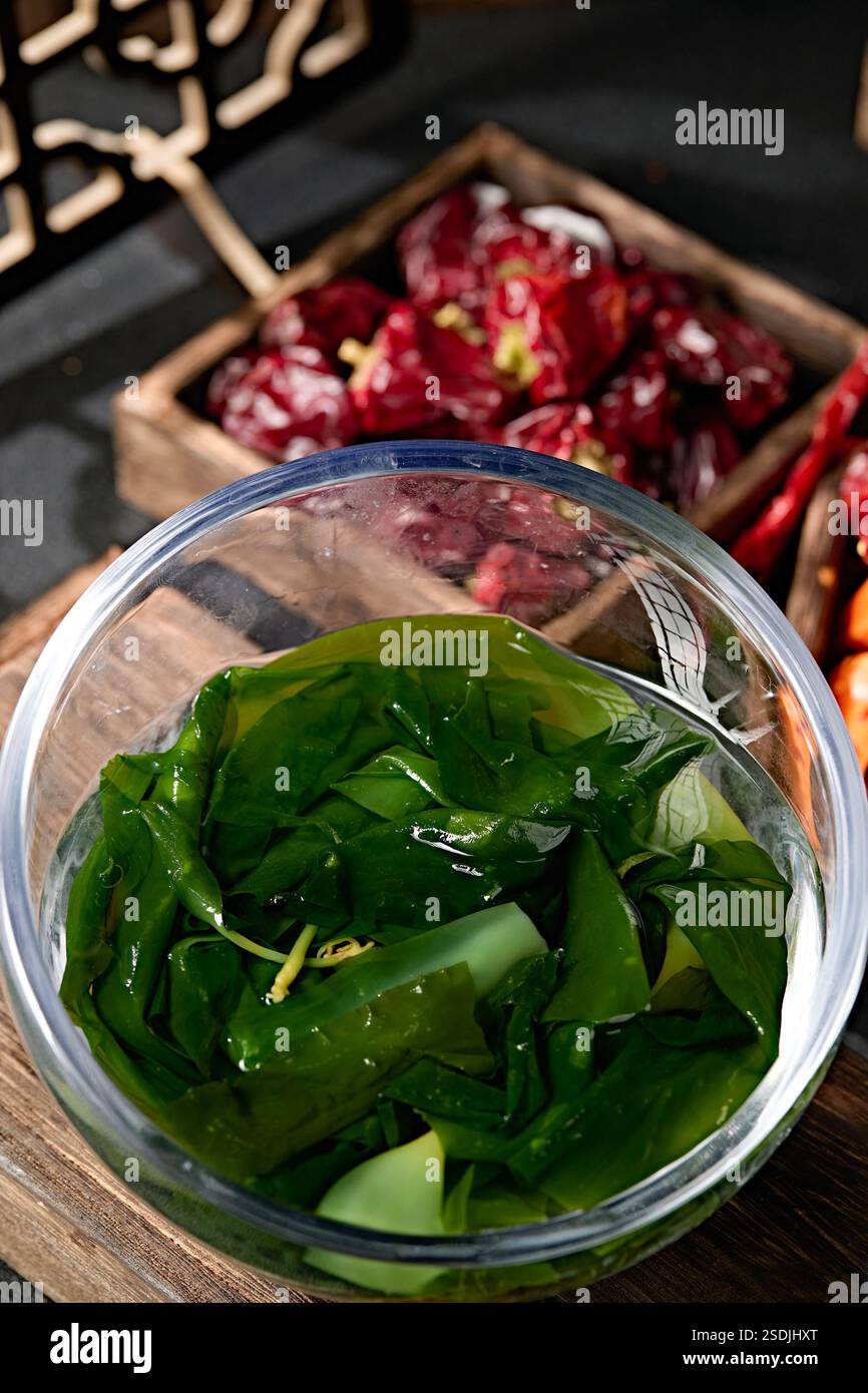 Delicious salt water kelp seedlings Stock Photo - Alamy