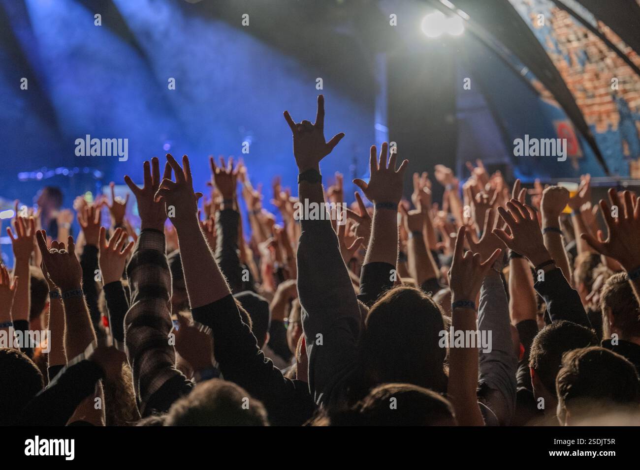 Hands from the audience at a concert Stock Photo - Alamy