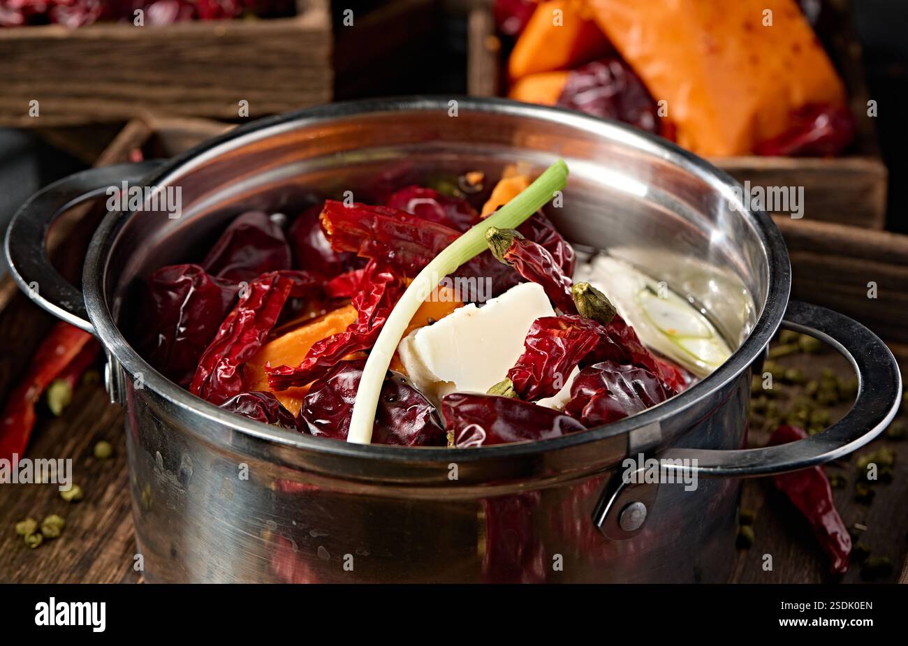 Beef oil spicy hot pot base hi-res stock photography and images - Alamy