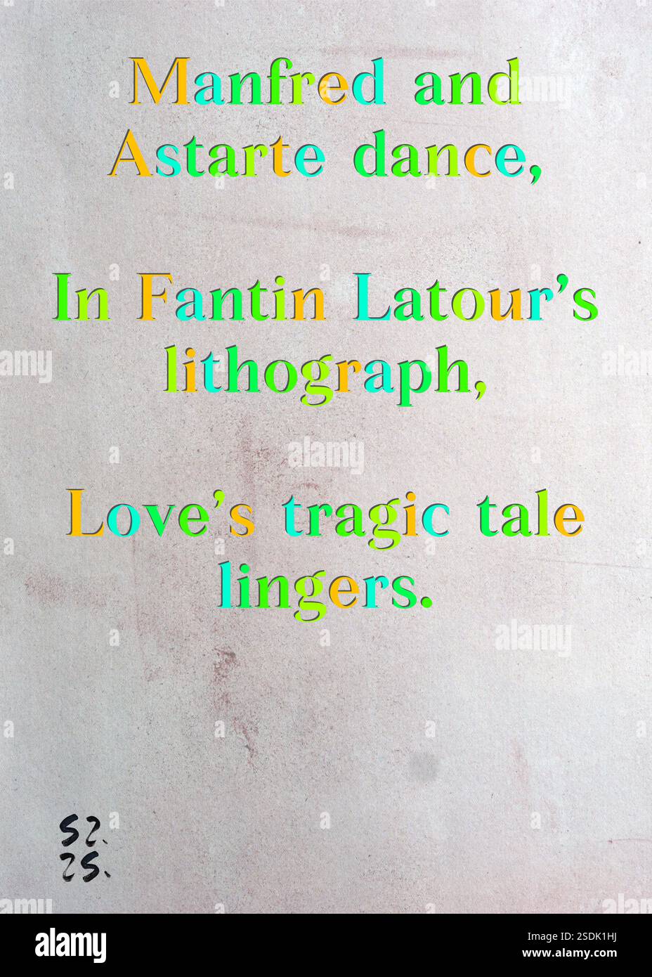 Manfred and Astarte dance, In Fantin Latour's lithograph, Love's tragic ...