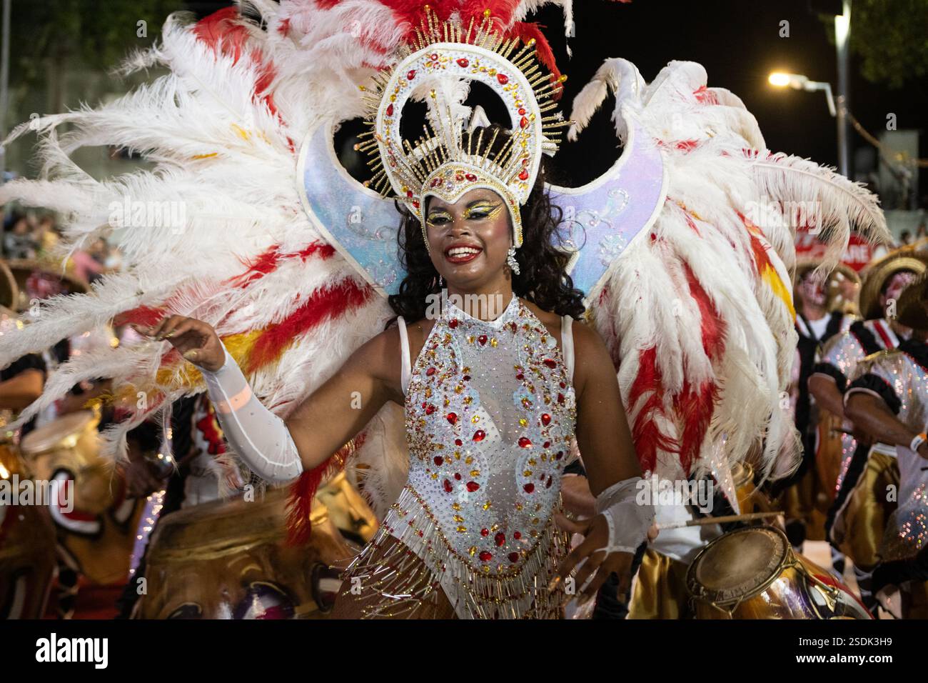 Montevideo, Uruguay. 07th Feb, 2025. A dancer performs at the Llamadas ...