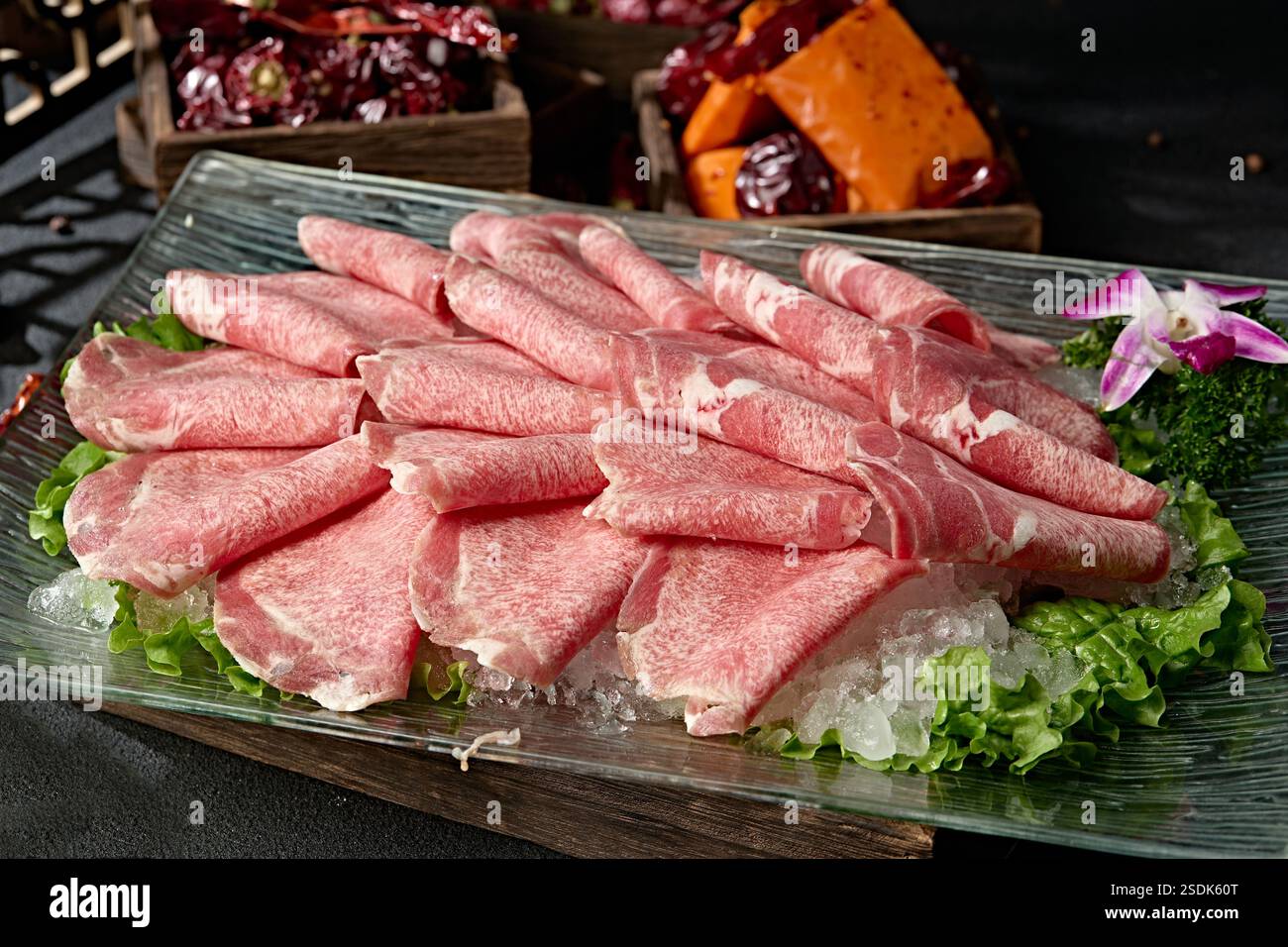 Beef tongue roll slices hi-res stock photography and images - Alamy