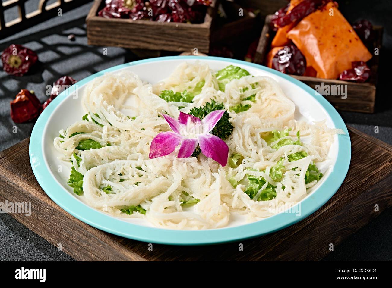 Hot pot ingredients beef tripe shreds crispy tripe shreds Stock Photo ...