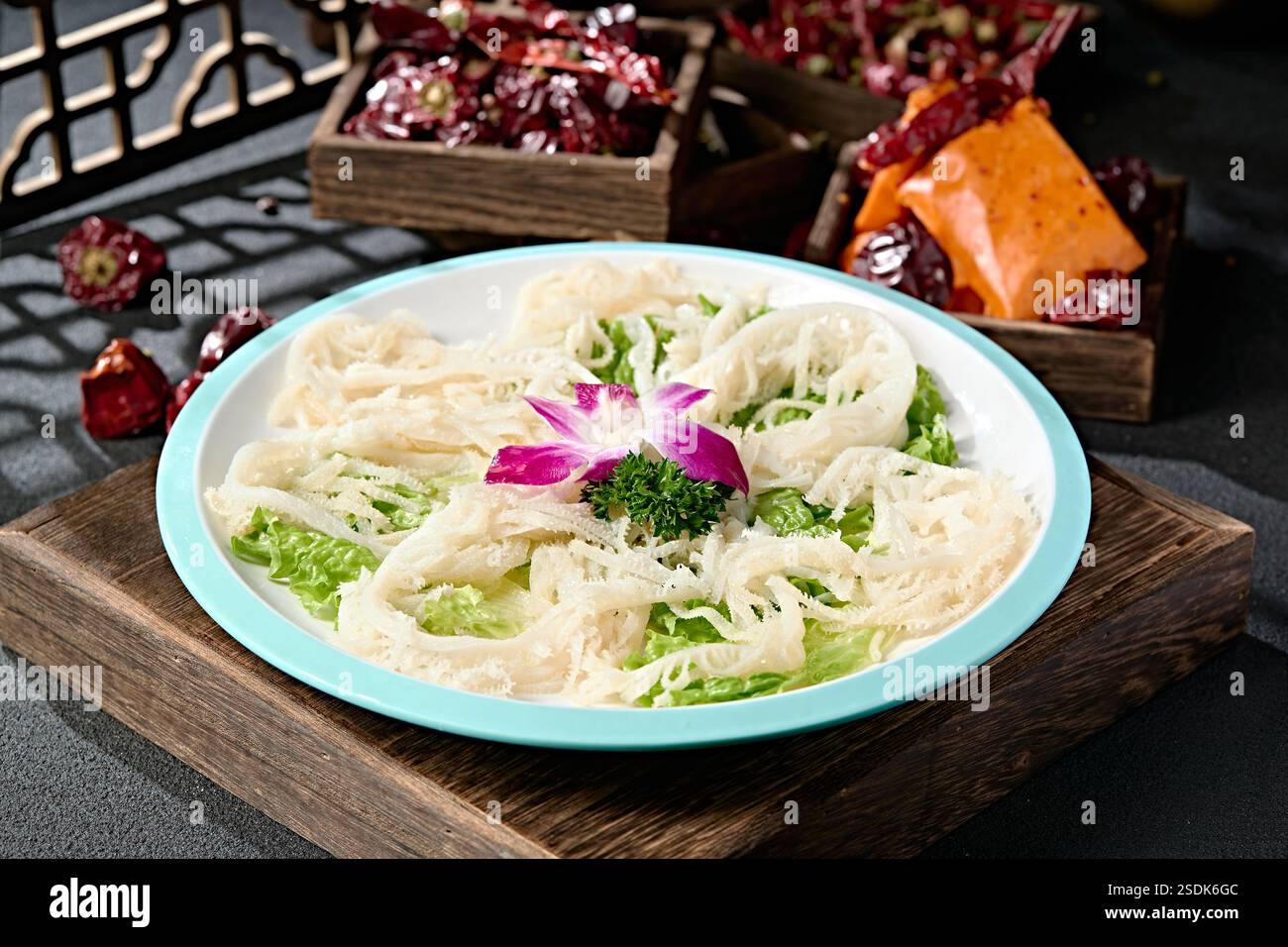 Hot pot ingredients beef tripe shreds crispy tripe shreds Stock Photo ...