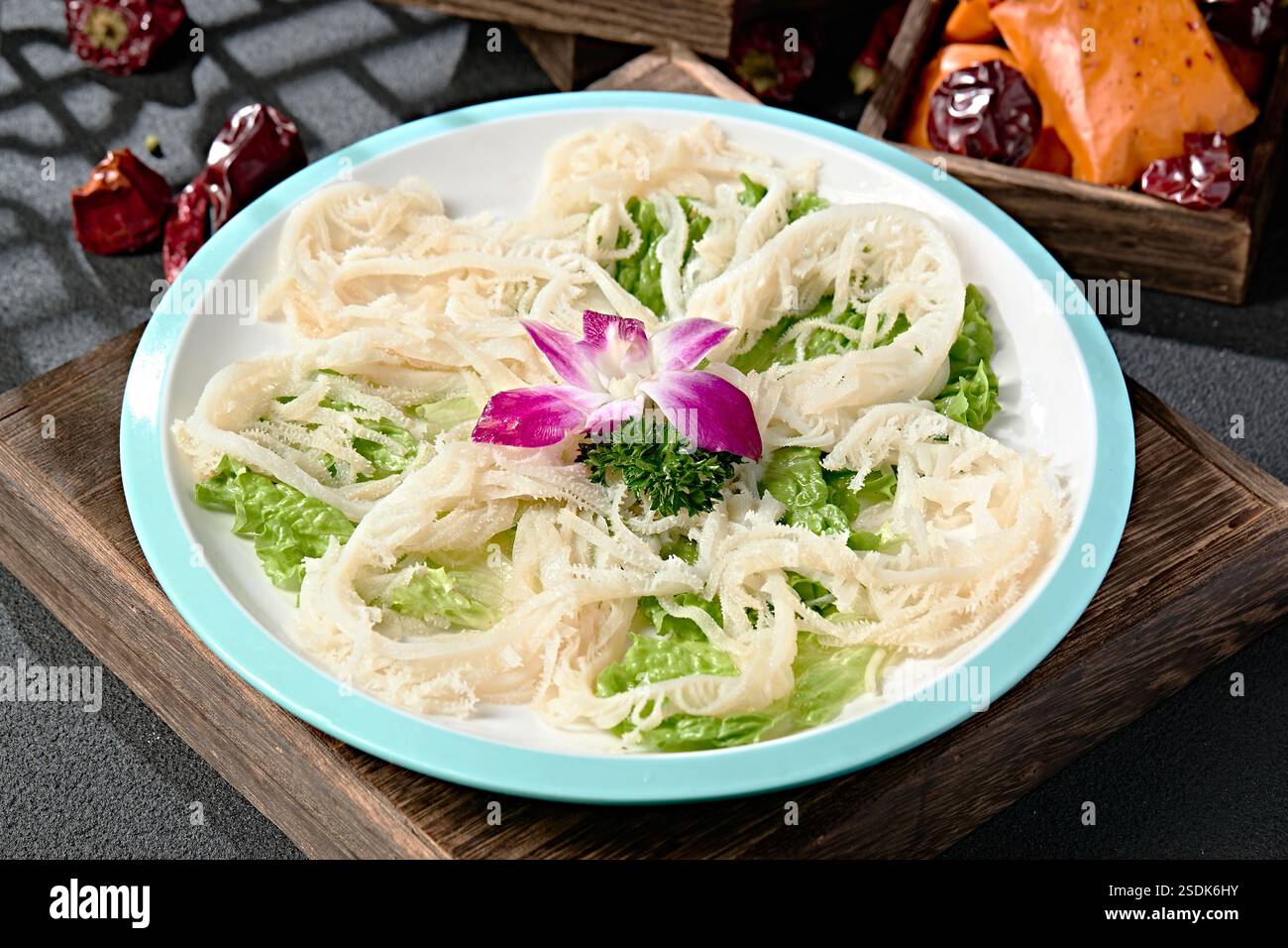 Hot pot ingredients beef tripe shreds crispy tripe shreds Stock Photo ...