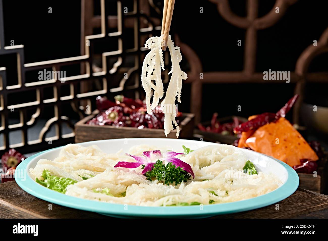 Hot pot ingredients beef tripe shreds crispy tripe shreds Stock Photo ...