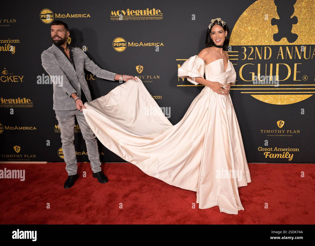 February 7, 2025, Hollywood, California, USA: Joel Smallbone and Moriah ...