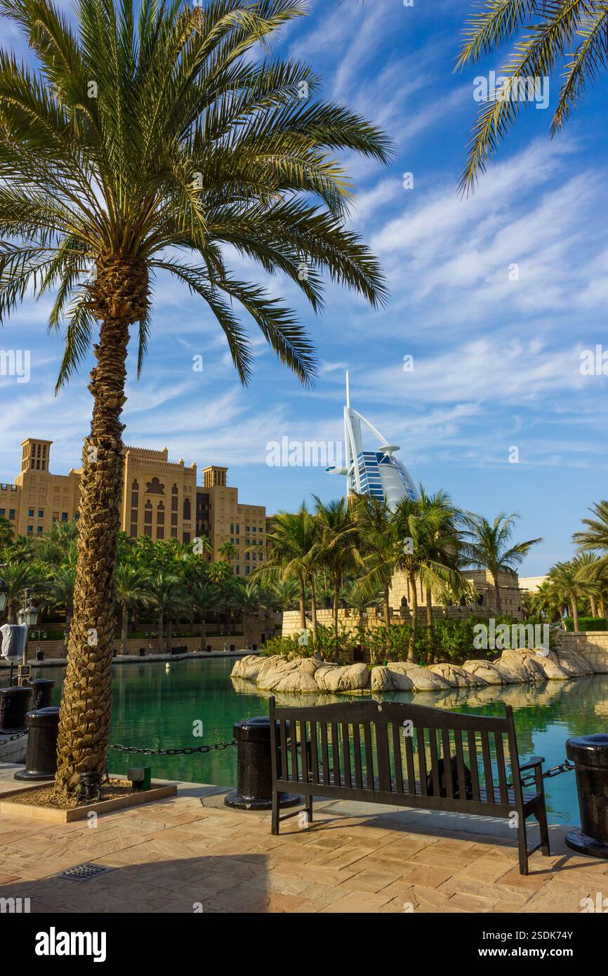 DUBAI, UAE - NOVEMBER 15: View of the hotel Burj Al Arab from Souk ...