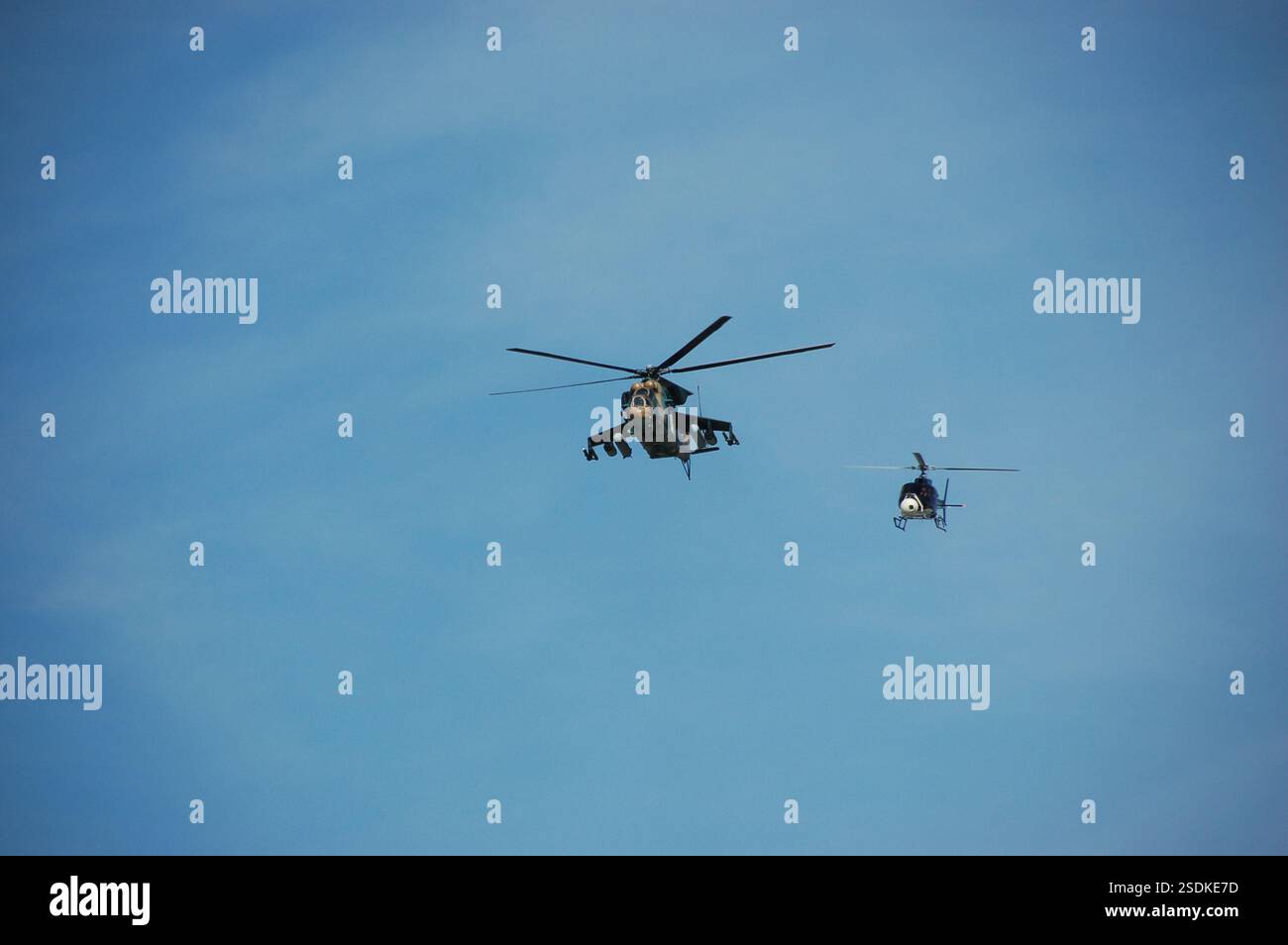 Hungarian Military MI-24 attack helicopter, used in the filming of Die ...