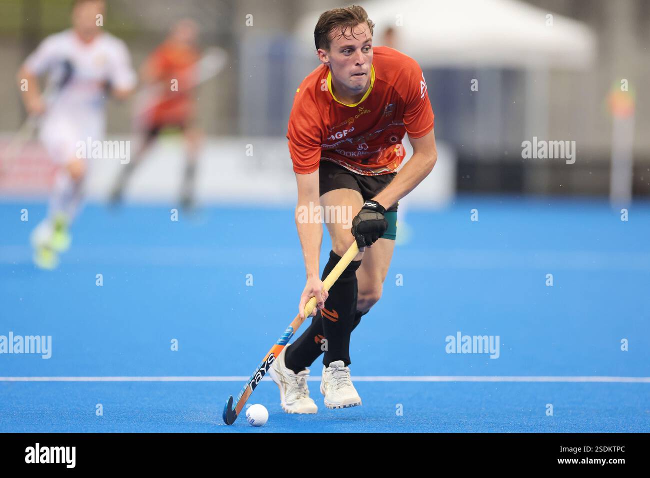 Ky Willott of Australia passes during the FIH Pro League hockey match ...