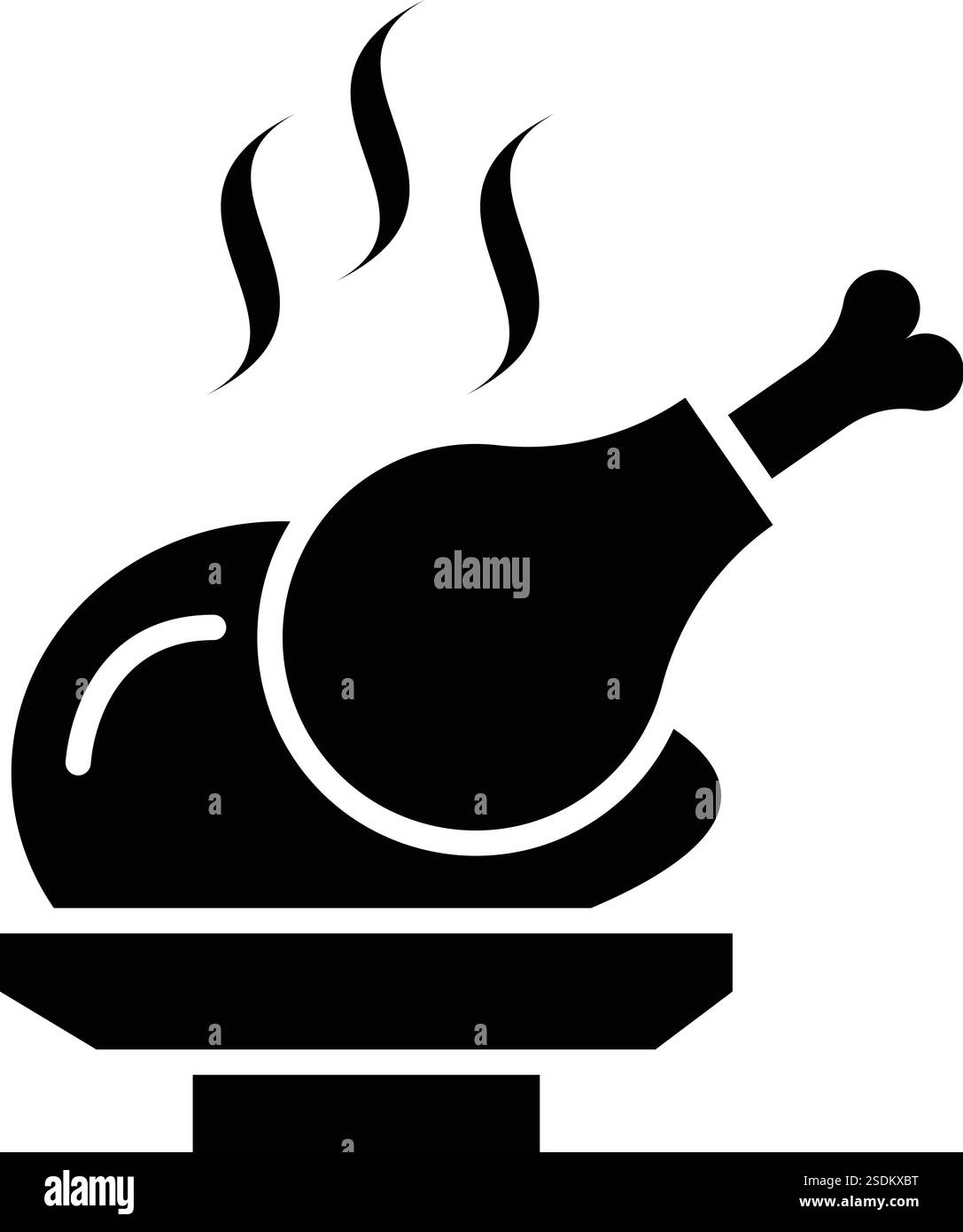 Fried chicken Vector Icon Design Illustration Stock Vector Image & Art ...