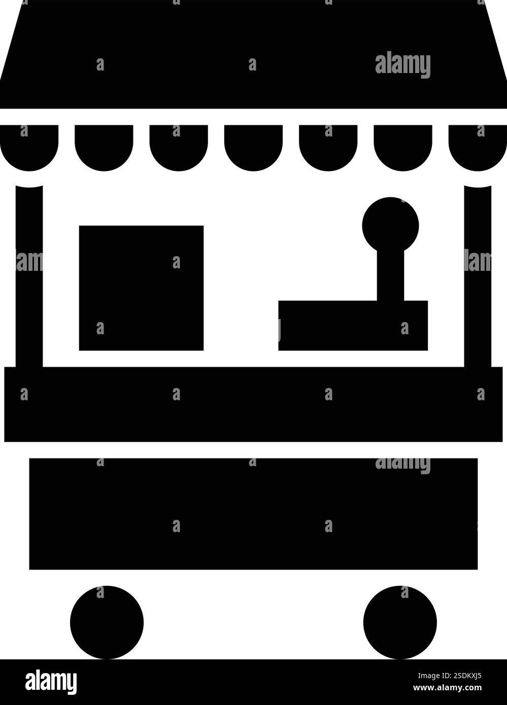Market stall 3d illustration Black and White Stock Photos & Images - Alamy