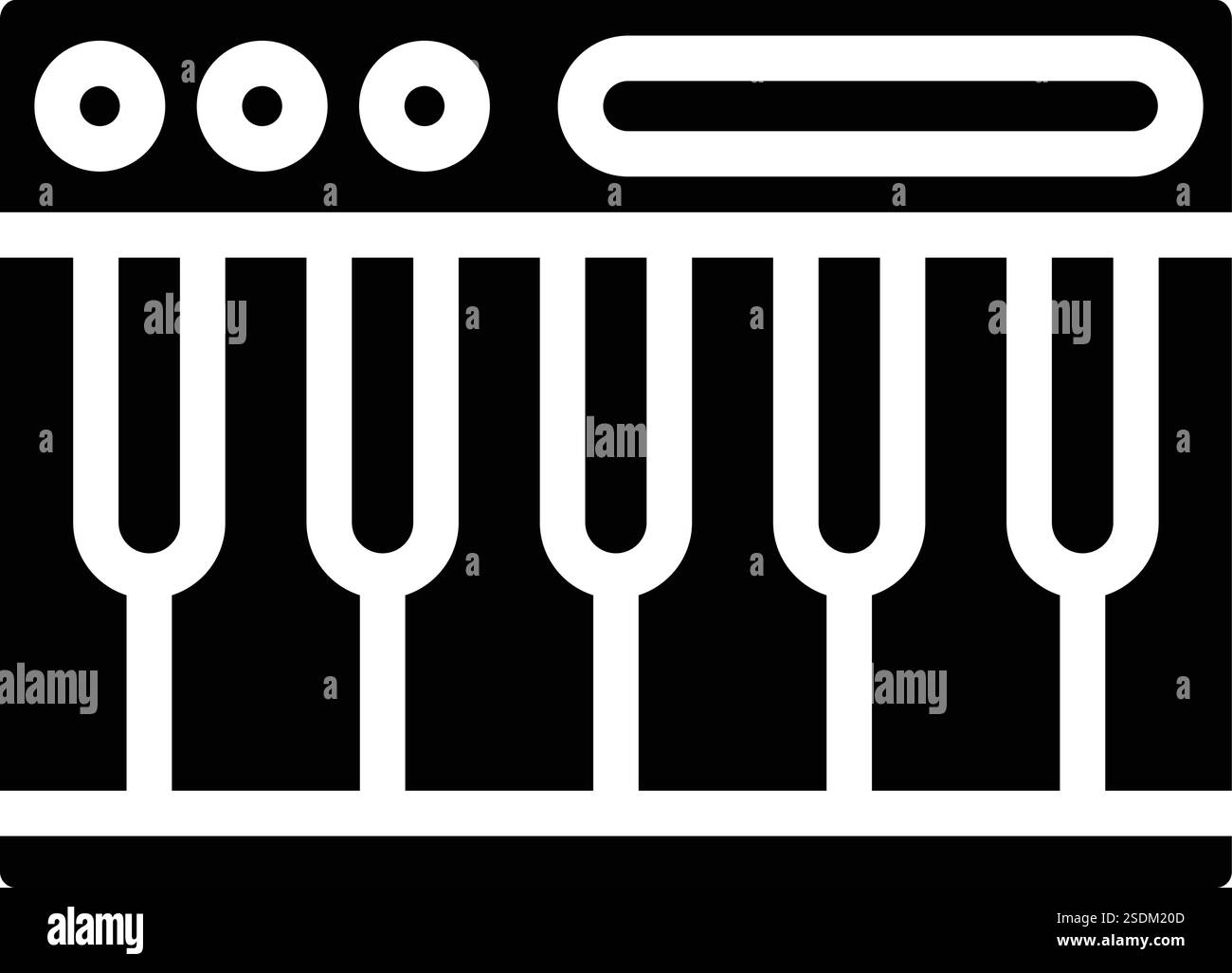 Piano flat illustration icon Black and White Stock Photos & Images - Alamy