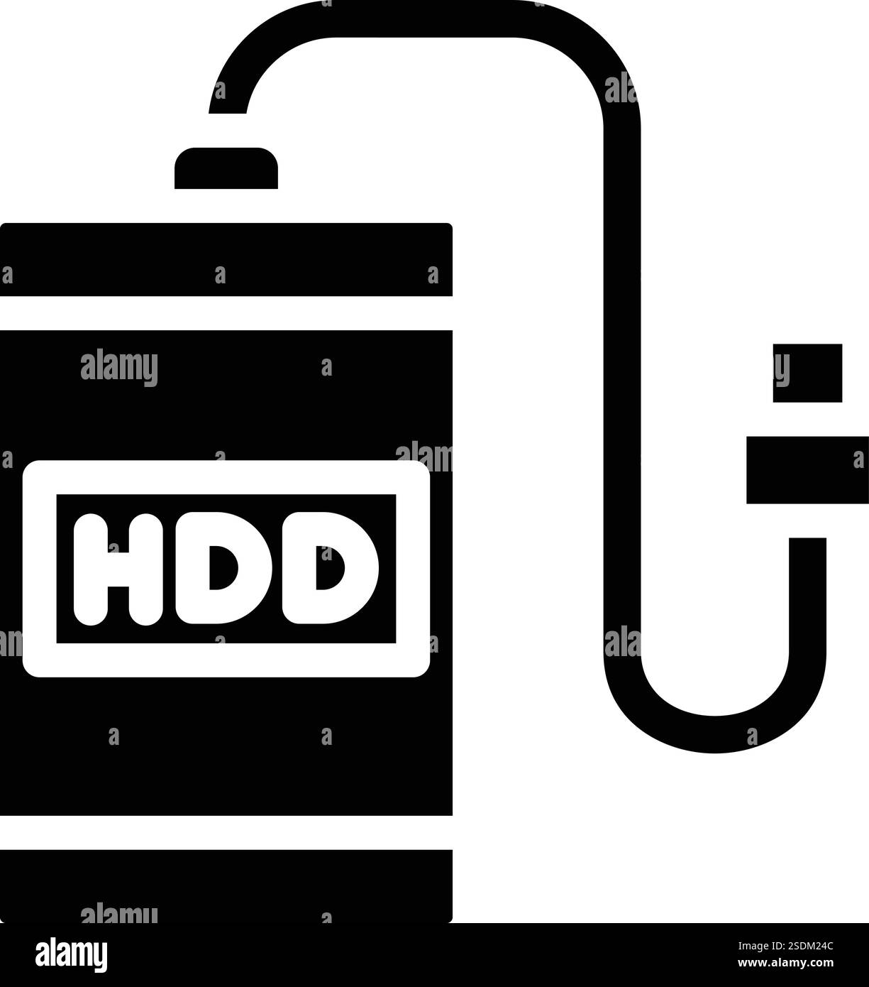 Hard disk vector icon Black and White Stock Photos & Images - Alamy