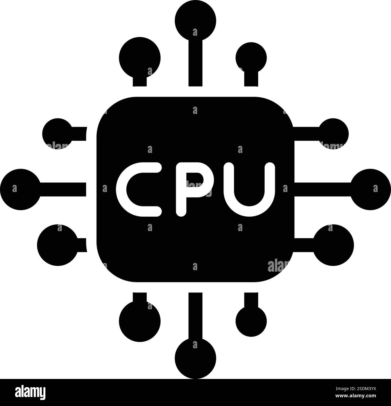 Cpu Vector Icon Design Illustration Stock Vector Image & Art - Alamy