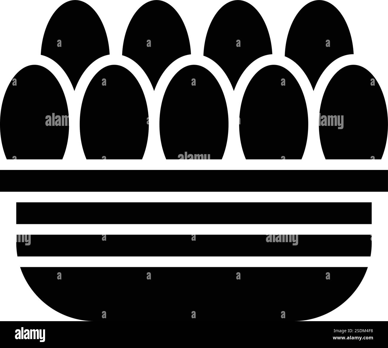 Egg basket icon Black and White Stock Photos & Images - Alamy