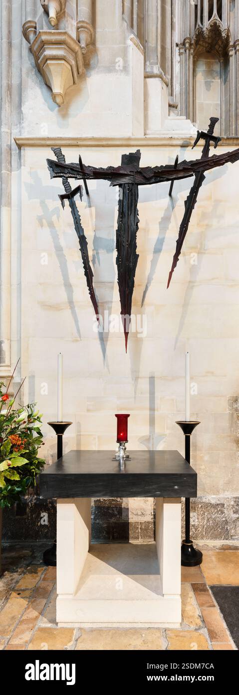 Altar sword and cross in the martyrdom chapel, dedicated to Thomas A ...