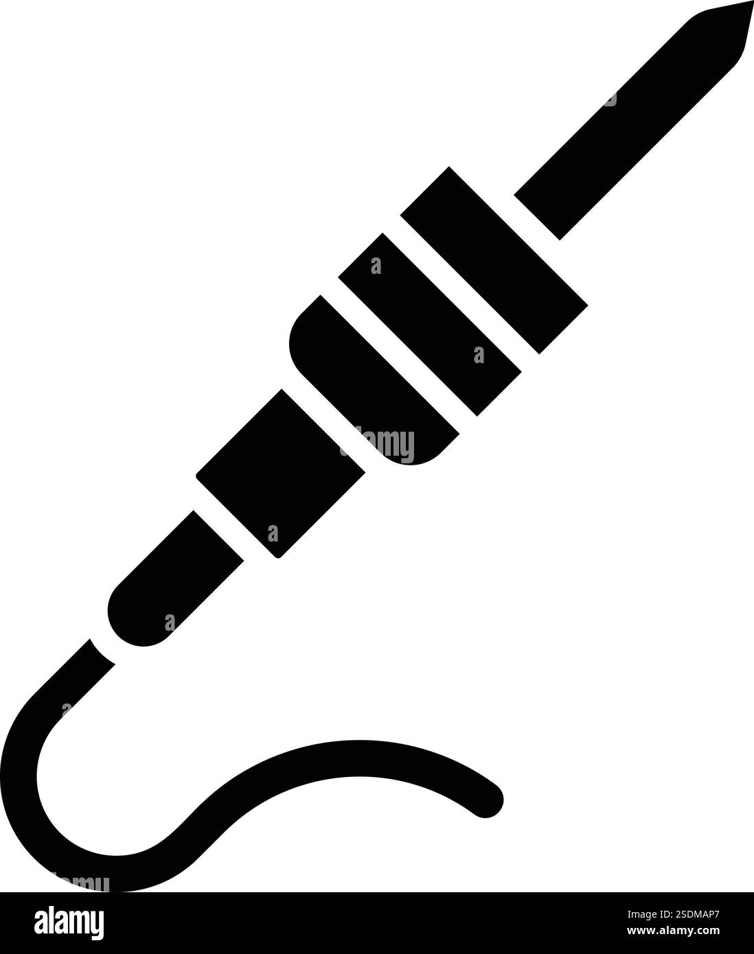 Jack cable icon Black and White Stock Photos & Images - Alamy