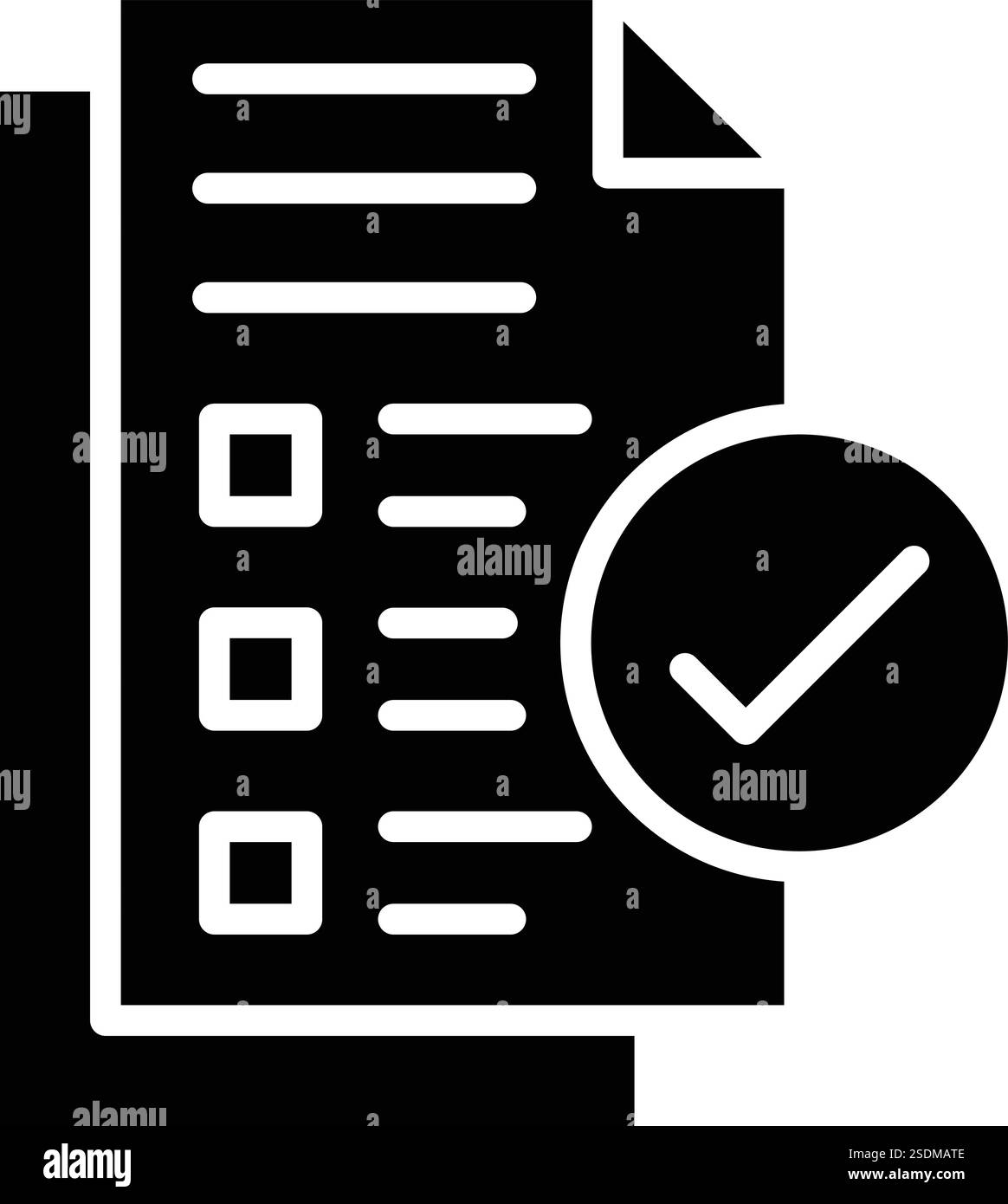 Approved icon vector Black and White Stock Photos & Images - Alamy