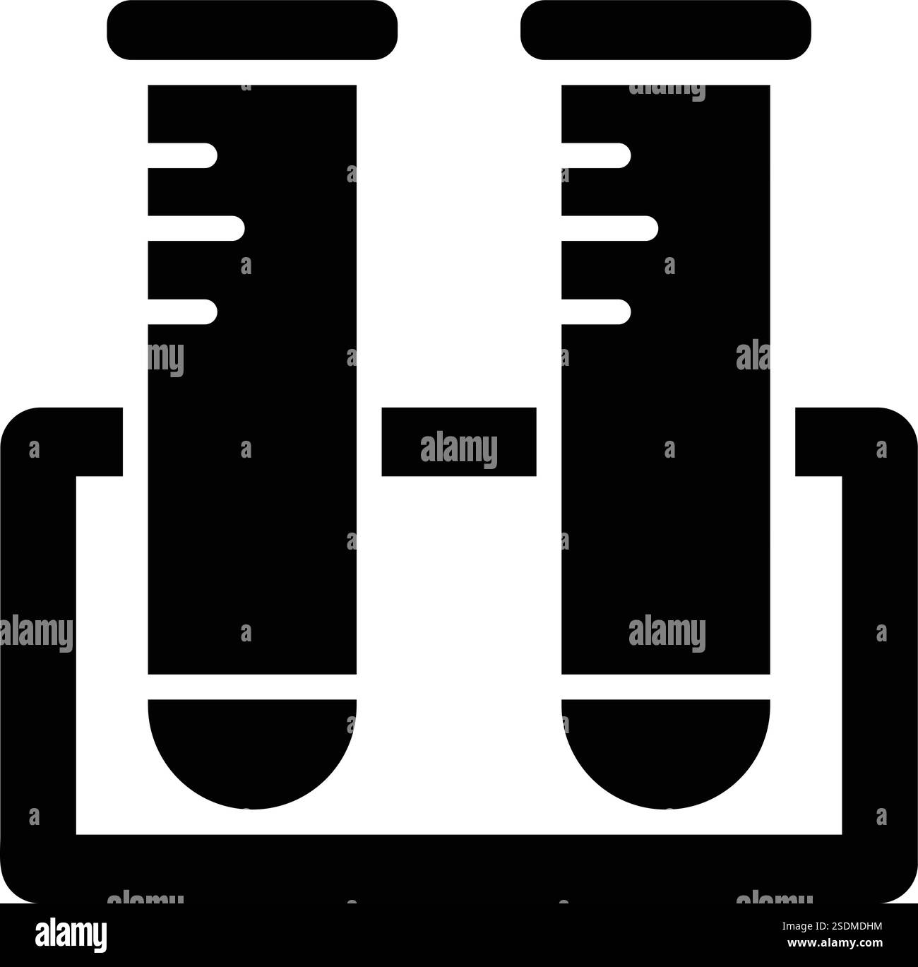 Test tubes thin line Cut Out Stock Images & Pictures - Alamy