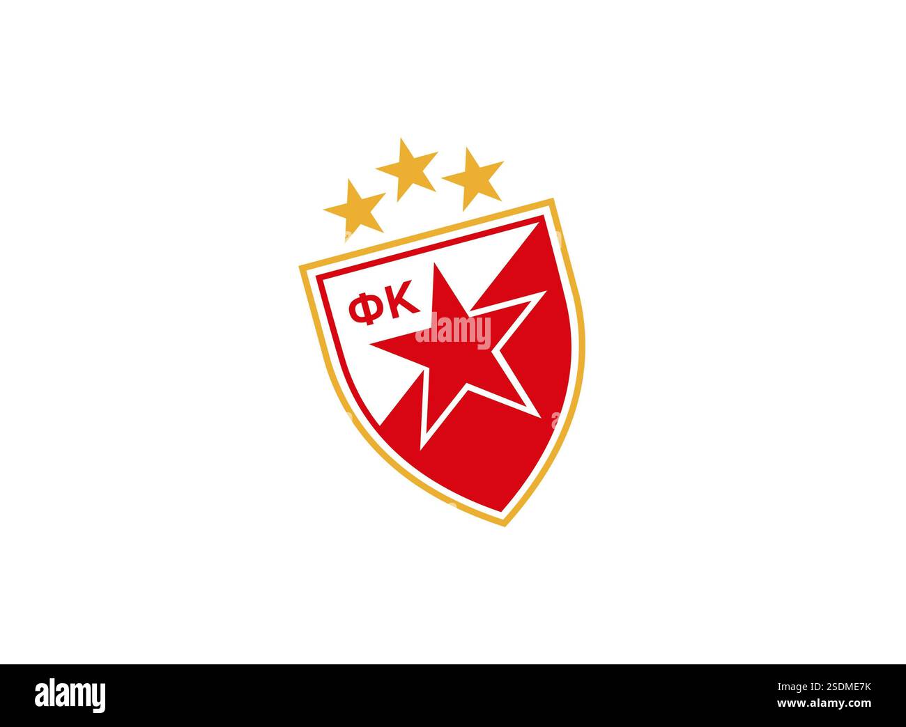 Rotated to left, Crvena Zvezda Logo, Soccer, Logo Stock Photo - Alamy