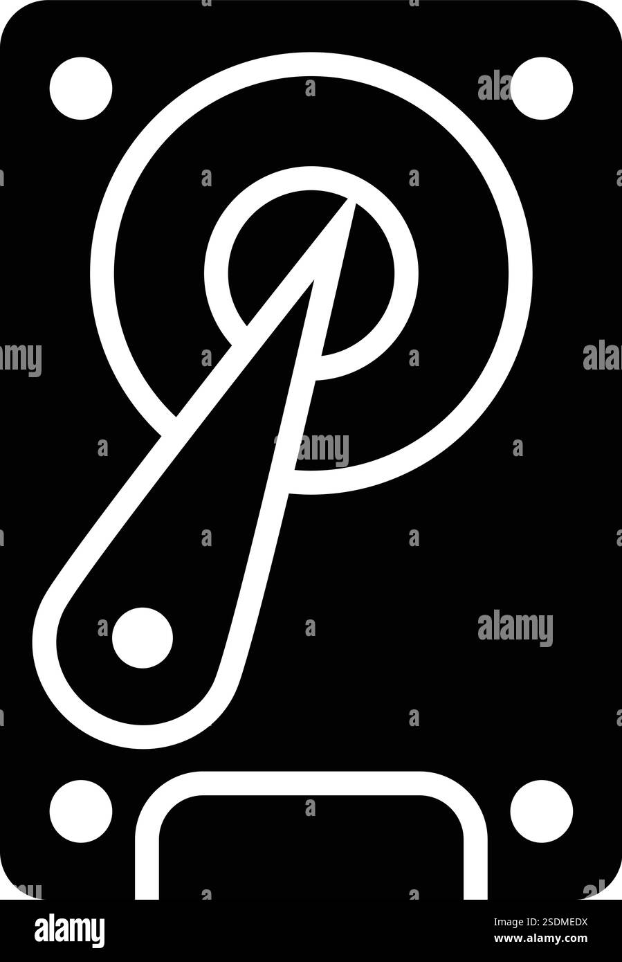 Hard disk icon vector Black and White Stock Photos & Images - Alamy