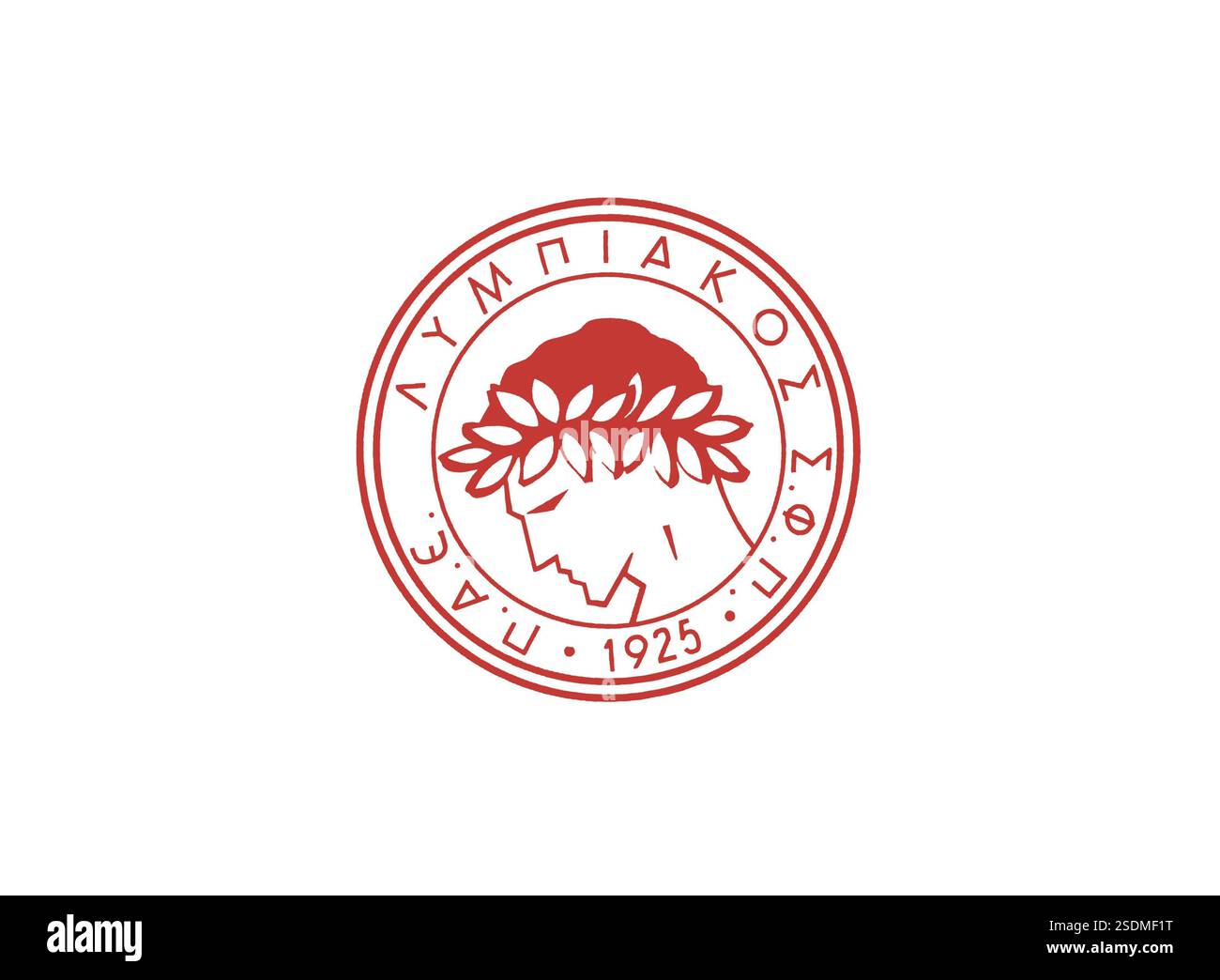 Rotated to left, Olympiacos Logo 1995, Soccer, Old Logo from 1995 Stock Photo - Alamy