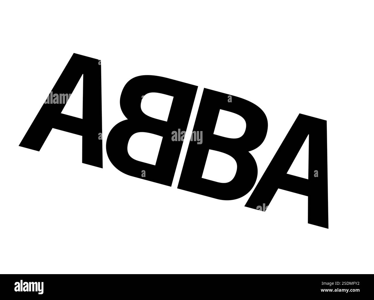 Rotated to right, Abba logo, Music, Logo Stock Photo - Alamy