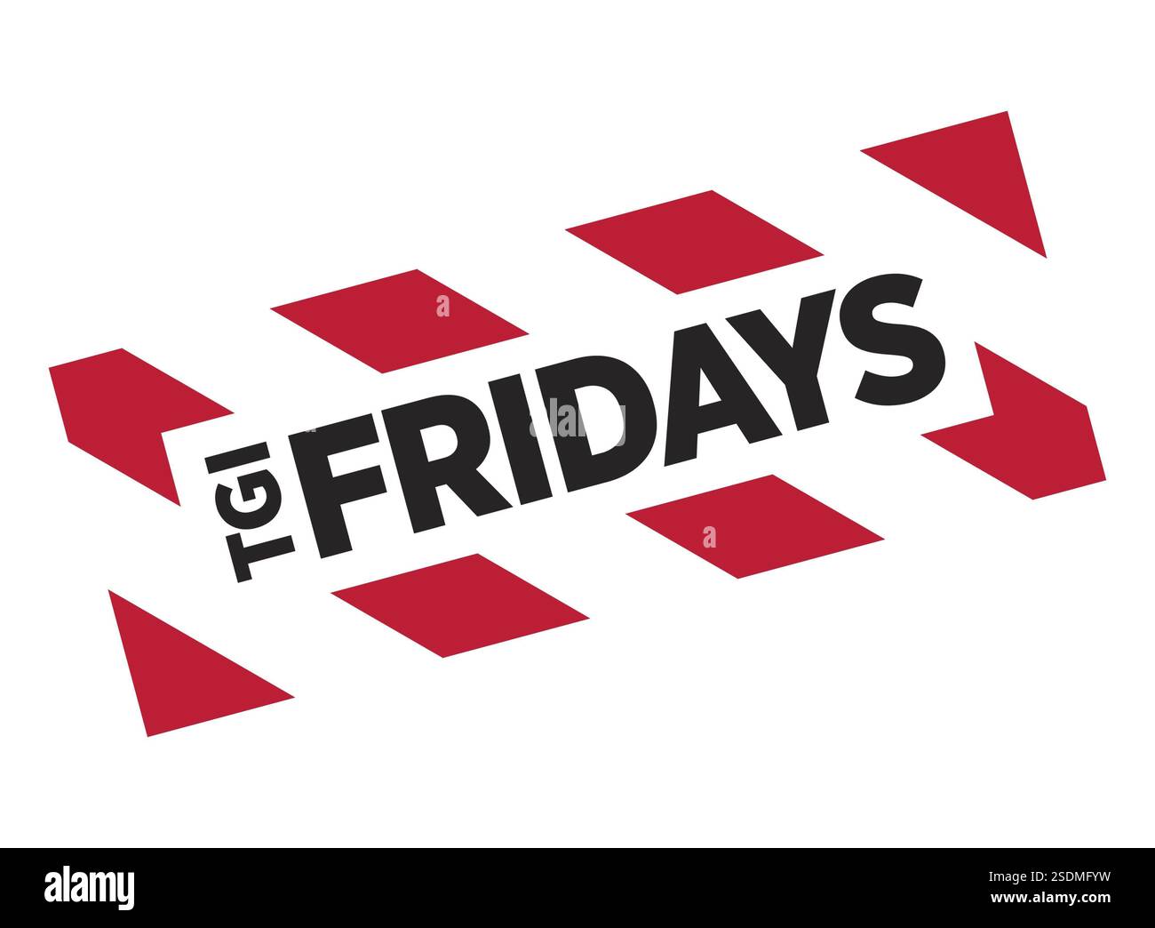 Nach links gedreht, TGI Fridays Logo Restaurant, Logo Stock Photo - Alamy