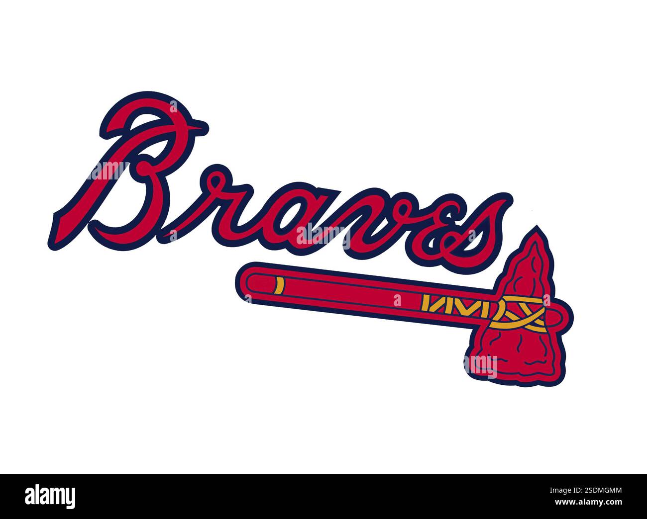 Rotated to right, Atlanta Braves logo, Baseball, Logo Stock Photo - Alamy
