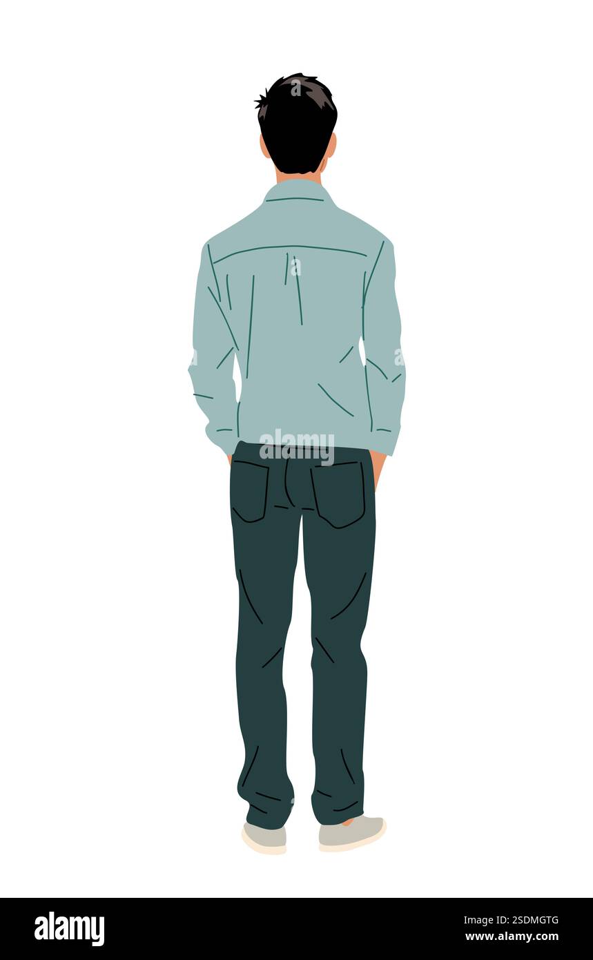 Rear view person hand Stock Vector Images - Alamy